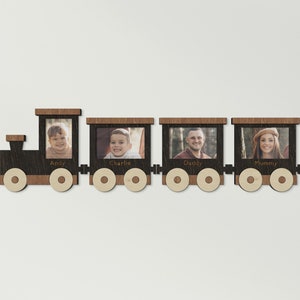 Personalized Wooden Train Photo Frames Build Your Own Train Custom ...