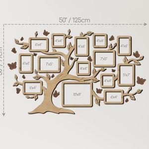 Personalized Mother's Day Photo Frame Collage Custom Color Family Tree ...