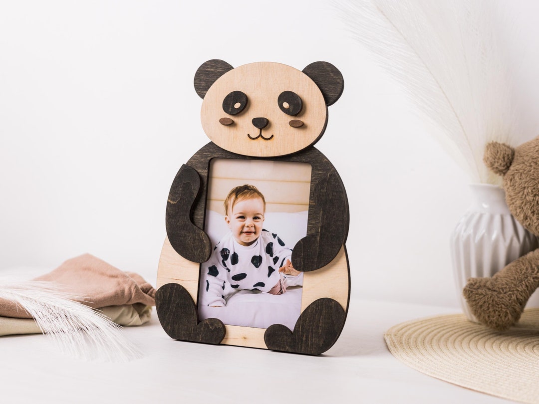 Cute Panda Photo Frame With Engraved Name Mom to Be Gift Personalized ...