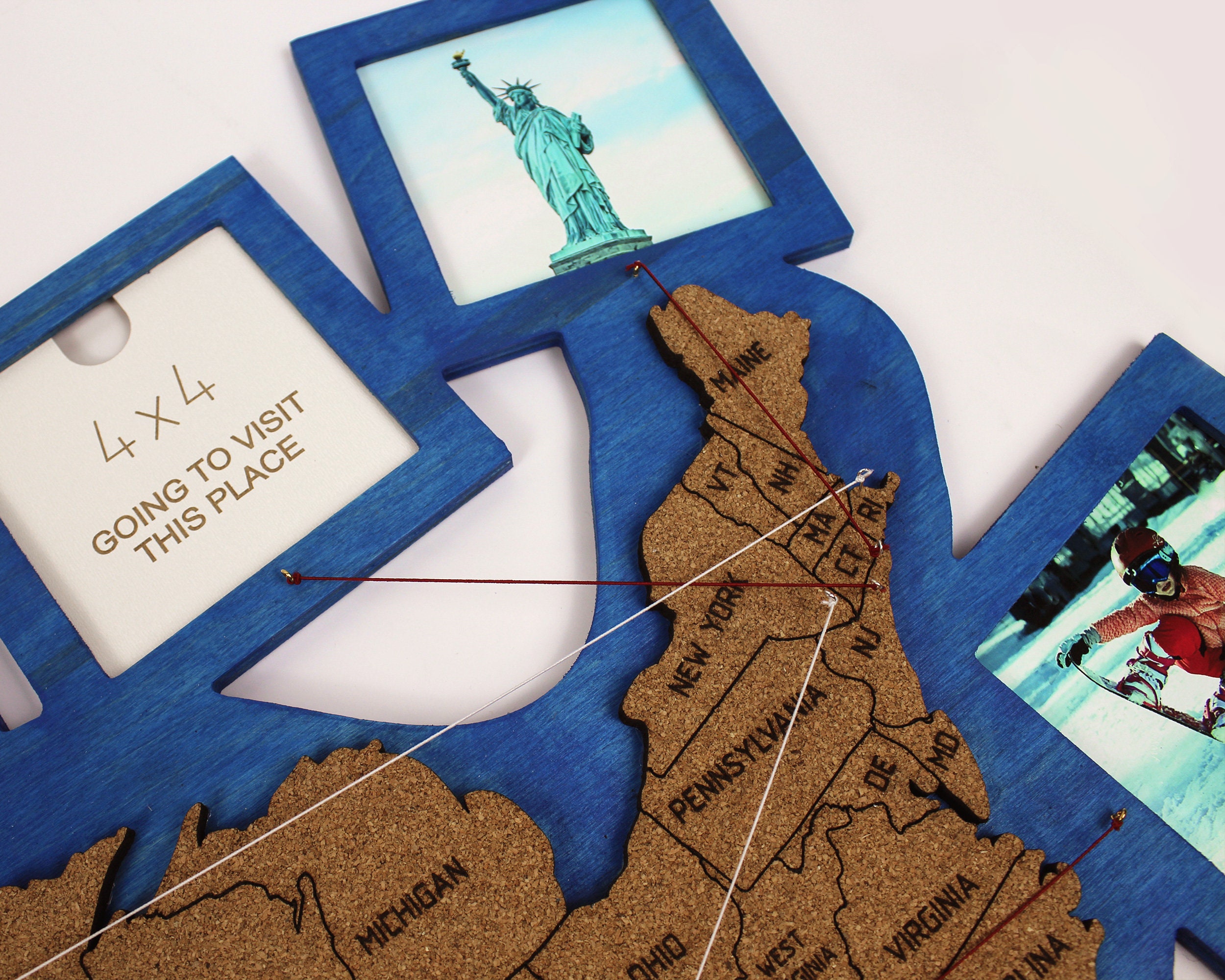 Picture Frames Collage Blue Collage Kit Photo Collage Kit | Etsy