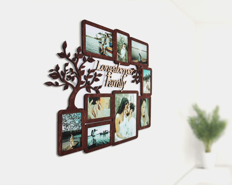 Personalised Tree Picture Frame Set Cherry Color Wedding - Etsy