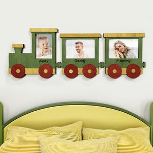 Personalized Wood Photo Frame Train Set Engraved Picture Frame Gift ...