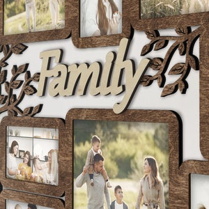 Family Tree Picture Frame Collage Rustic Home Decor Family Sign ...