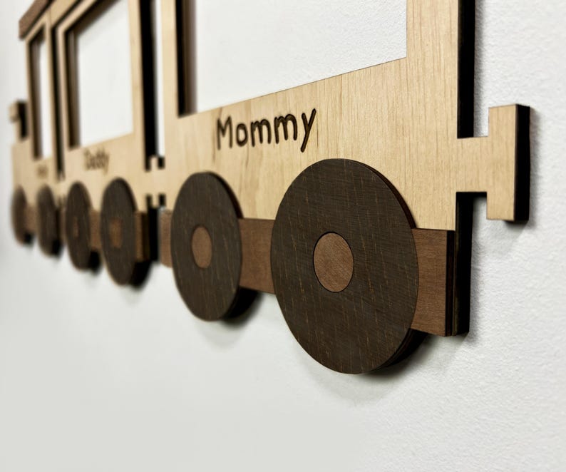 Personalized Wood Photo Frame Train Set Engraved Picture Frame Gift ...