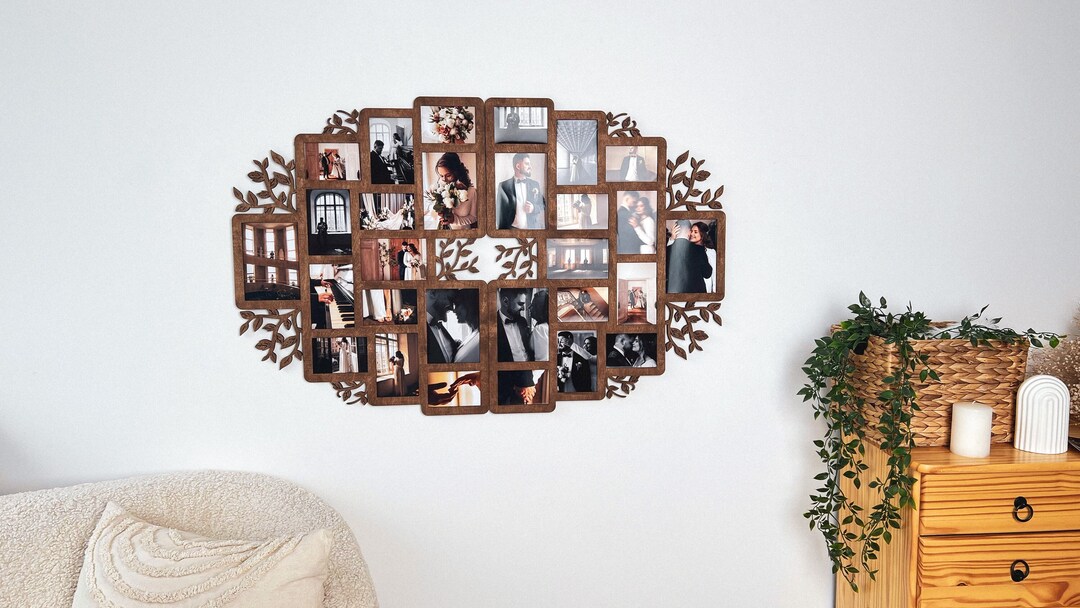 Unique Split Picture Frame Collage Wedding Anniversary Gift Family Tree ...