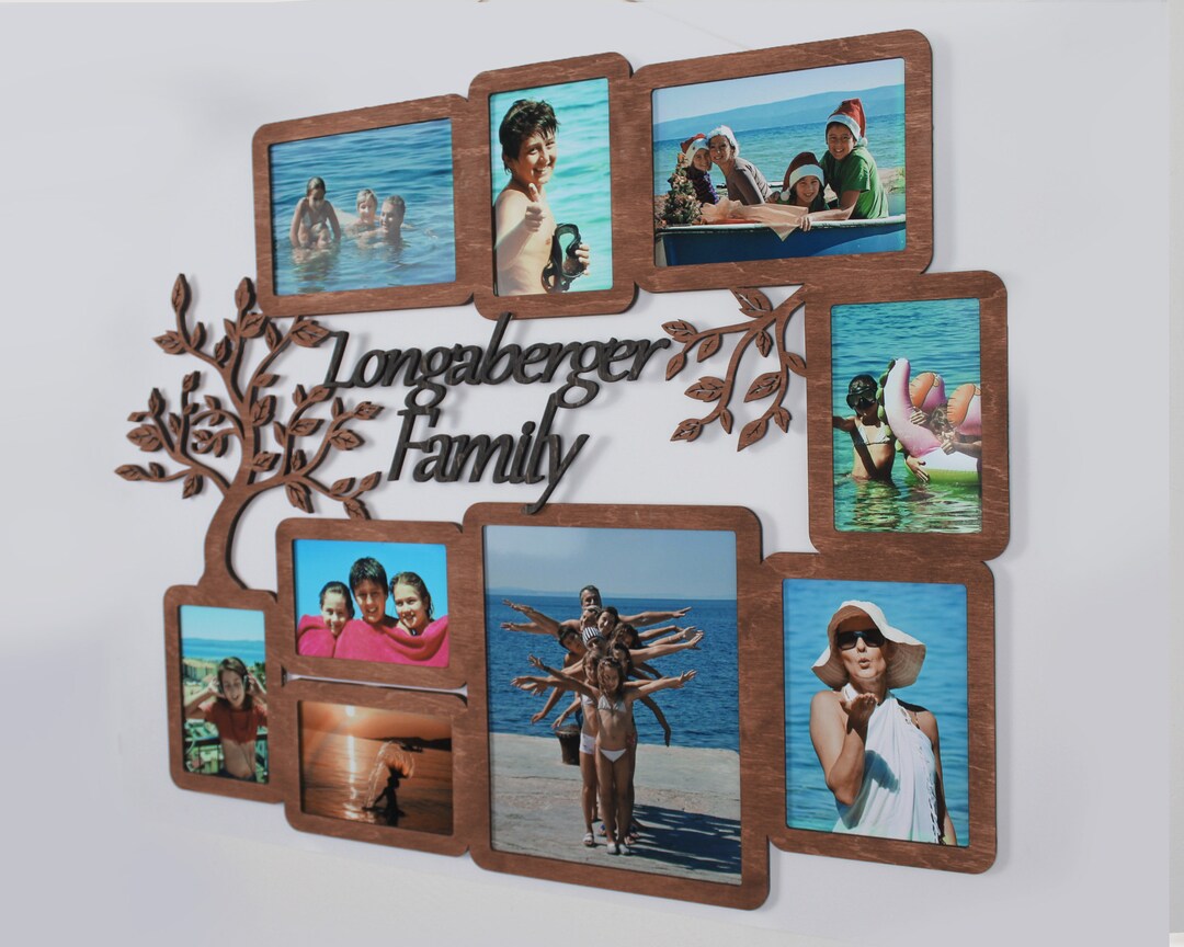 Personalized Family Tree, Family Tree Collage Frame, Wall Collage Kit ...