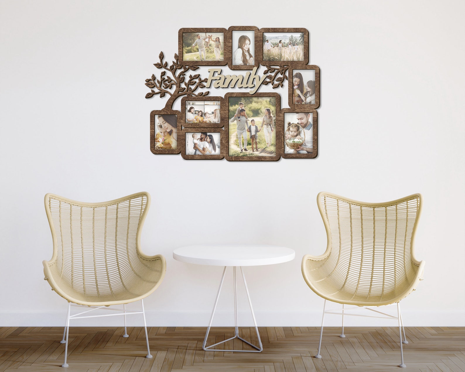 Family Tree Picture Frame Collage Rustic Home Decor Family - Etsy