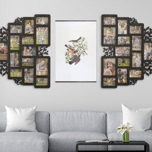 Wall-mounted Photo Frame Collage Split in Two Family Wall Decor Family ...