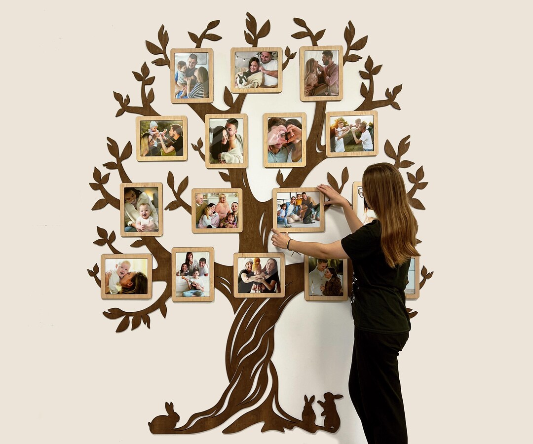 Personalized Large Family Tree Bespoke Picture Frame Collage Custom New ...