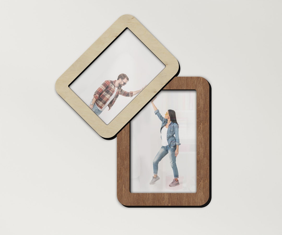 Wooden Double Picture Frame Custom Color Photo Frame 3 Sizes Available ...