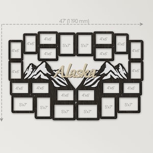 Custom Large Picture Frame Collage With Mountains Personalized Photo ...