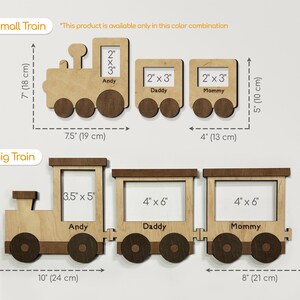 Wooden Train Frame Set for Baby Boy Nursery - Personalized Kids Room ...