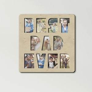 Custom Father's Day Gifts Best Dad Ever Sign Multi Photo Frame Collage ...
