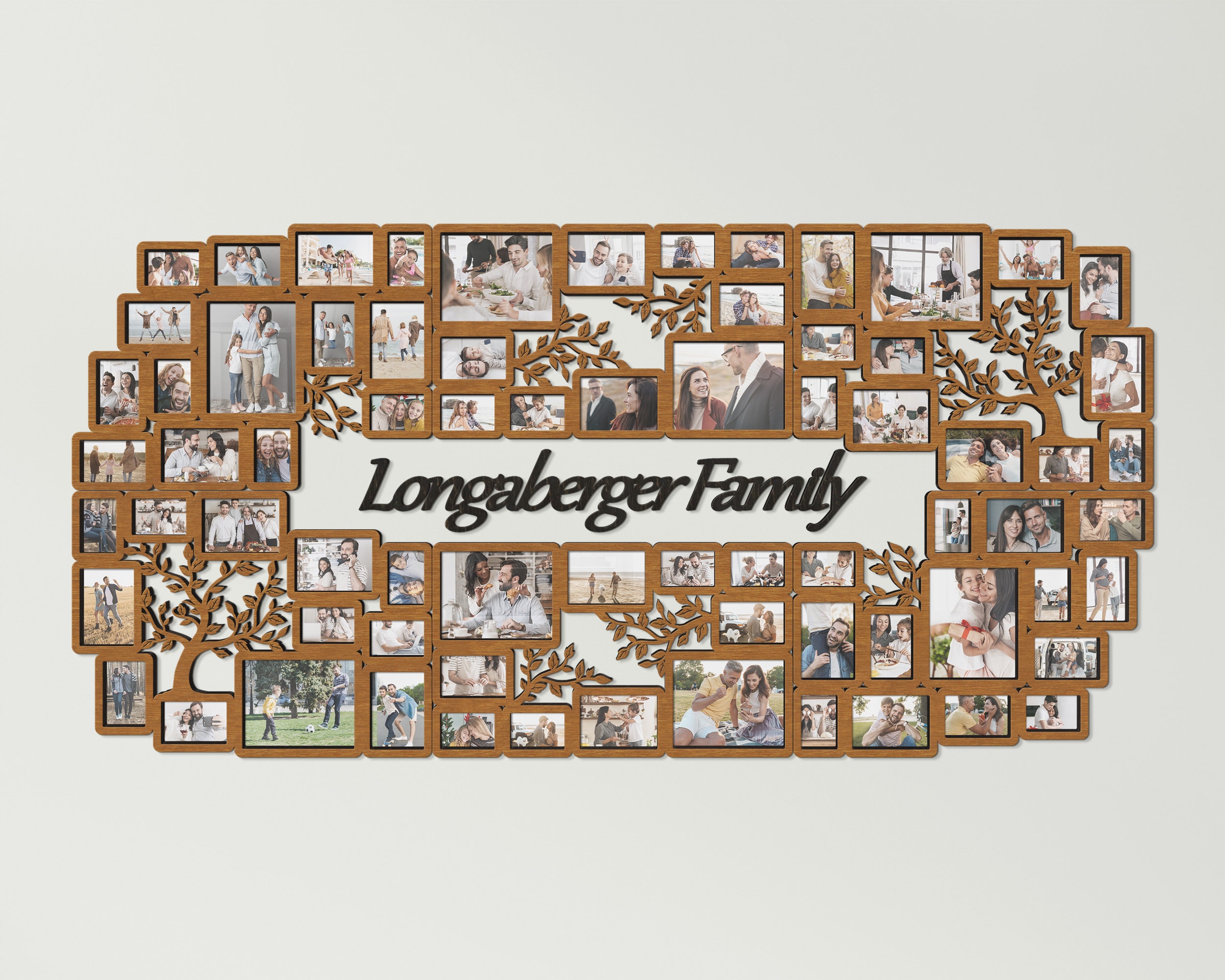 XXXL Family Tree Photo Collage – Wall Centerpiece, Personalized Multi ...
