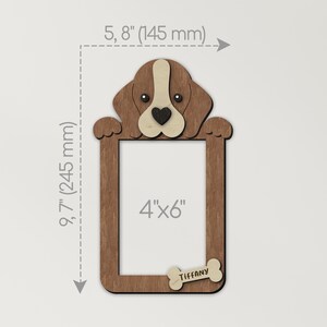 Personalized Beagle Photo Frame Custom Home Decor for Dog Mom & Dad Dog ...