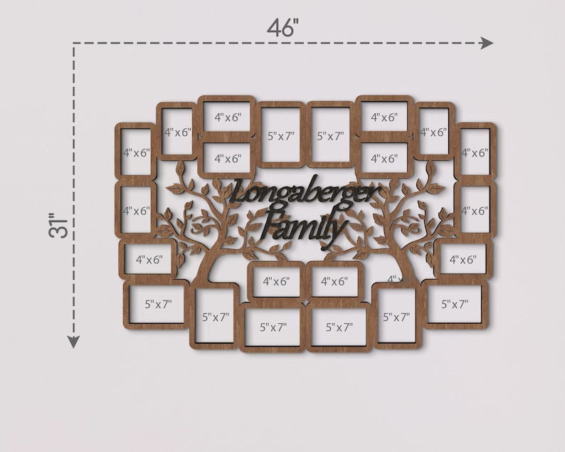 Large Picture Frame Collage Big Photo Frame Family Tree Collage Custom ...