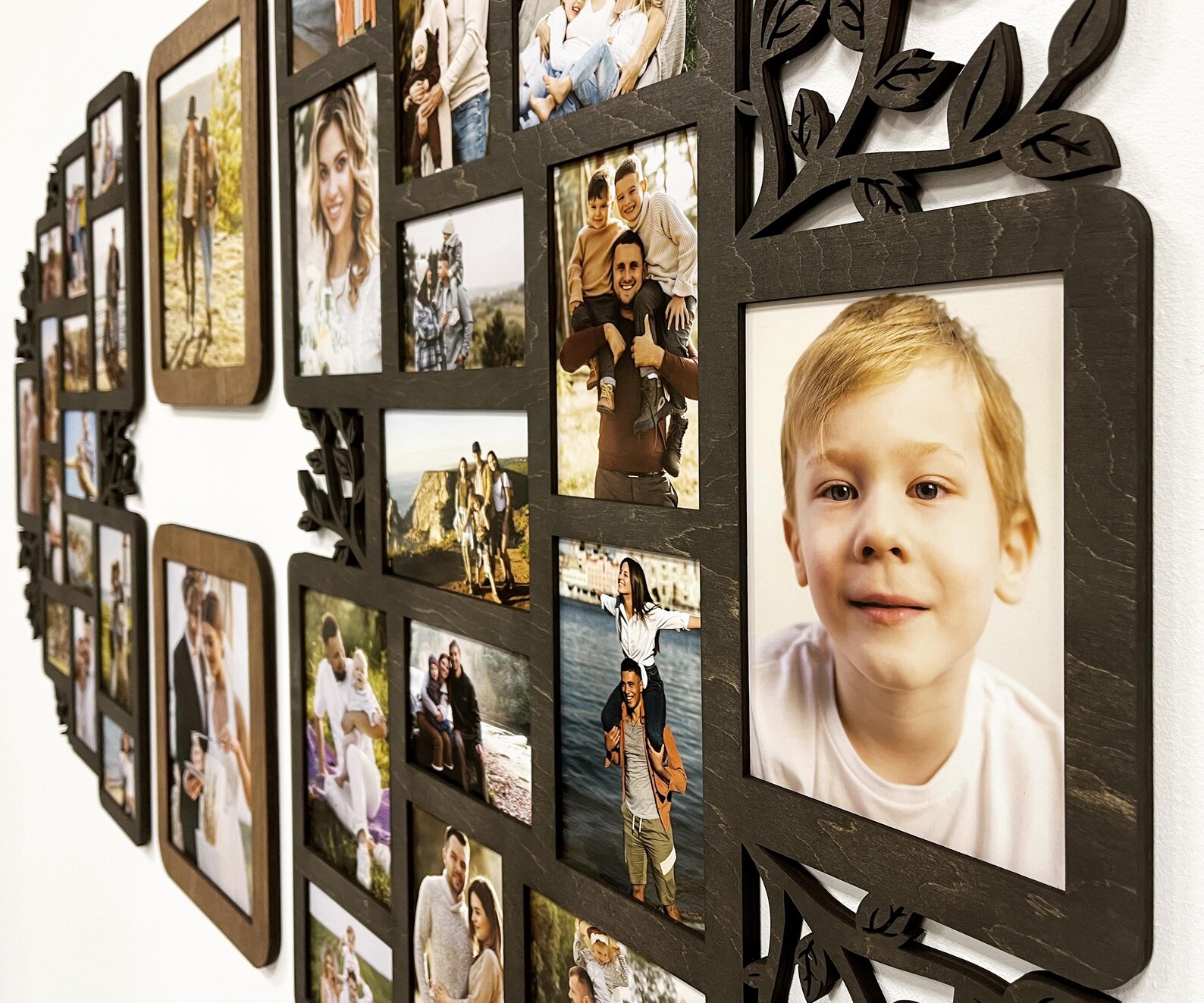 Wall-mounted Split Picture Frame Collage Family Tree Wall Decor Custom ...