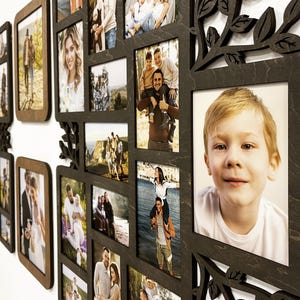 Wall-mounted Split Picture Frame Collage Family Tree Wall Decor Custom ...