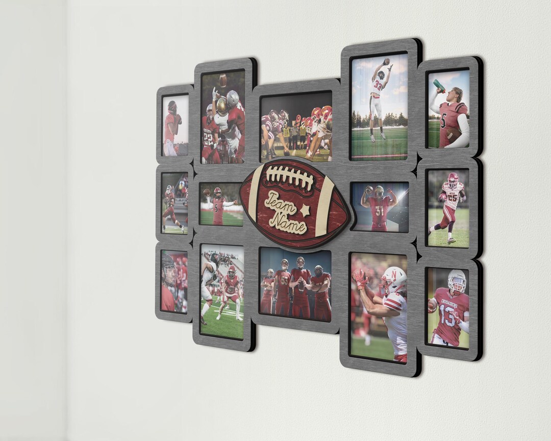 Custom Wall Gallery Sports Team Photo Display Football Gifts for ...