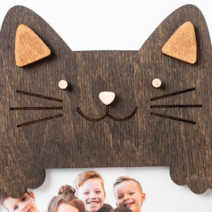 Personalized Cat Photo Frame Custom Color 4x6 Photo Frame Black Cat ...