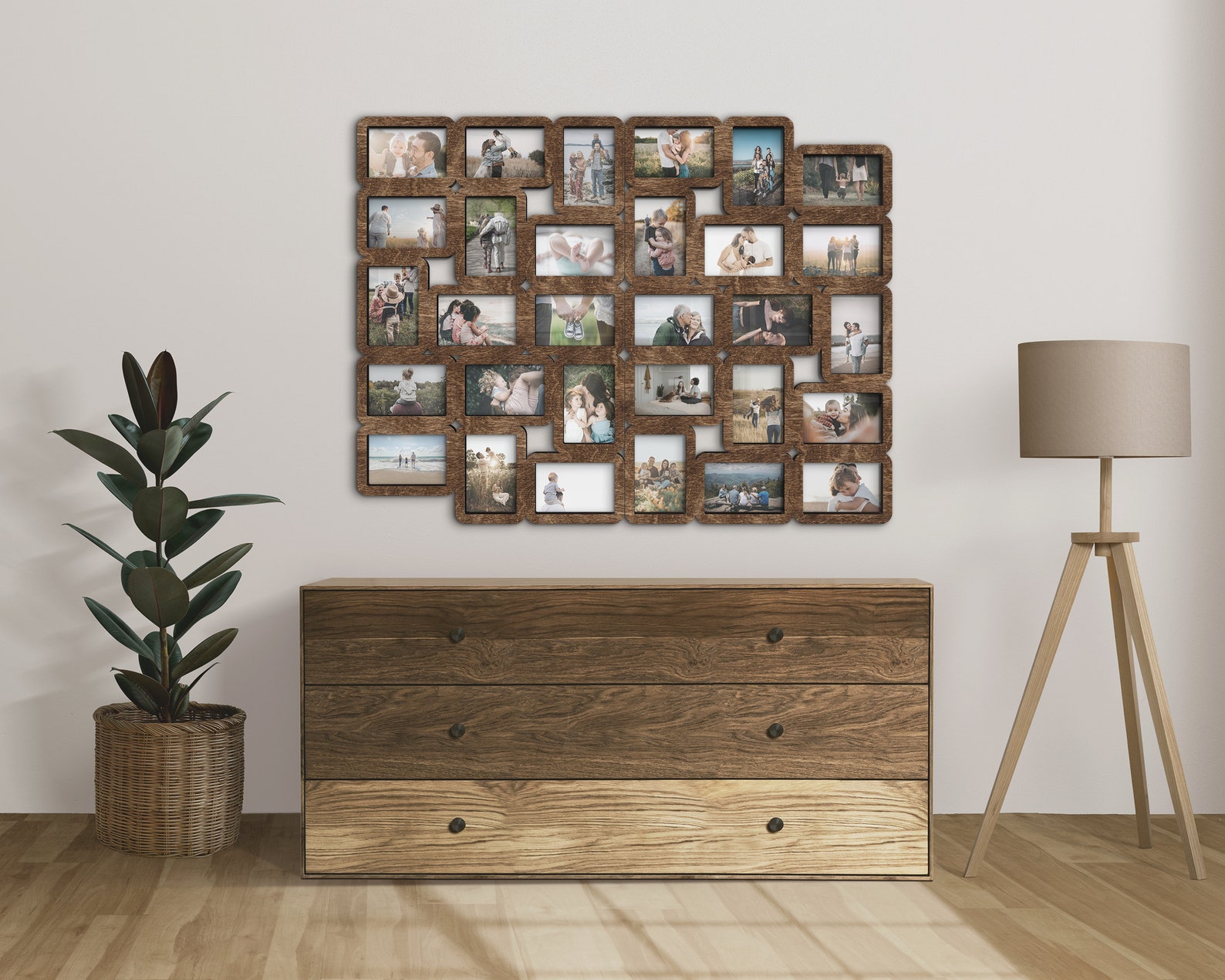 Wooden Picture Frame Collage Large Wall Gallery Black Friday - Etsy