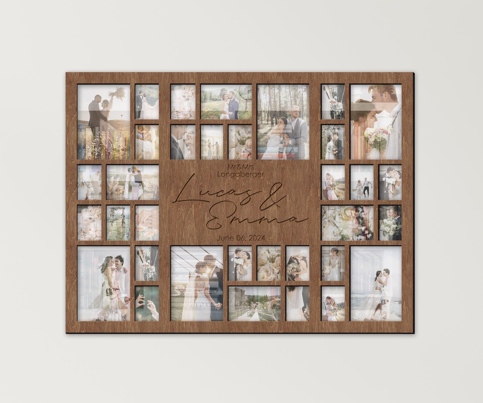 Personalized Wedding Picture Frame Collage Mr & Mrs Wedding Signage ...