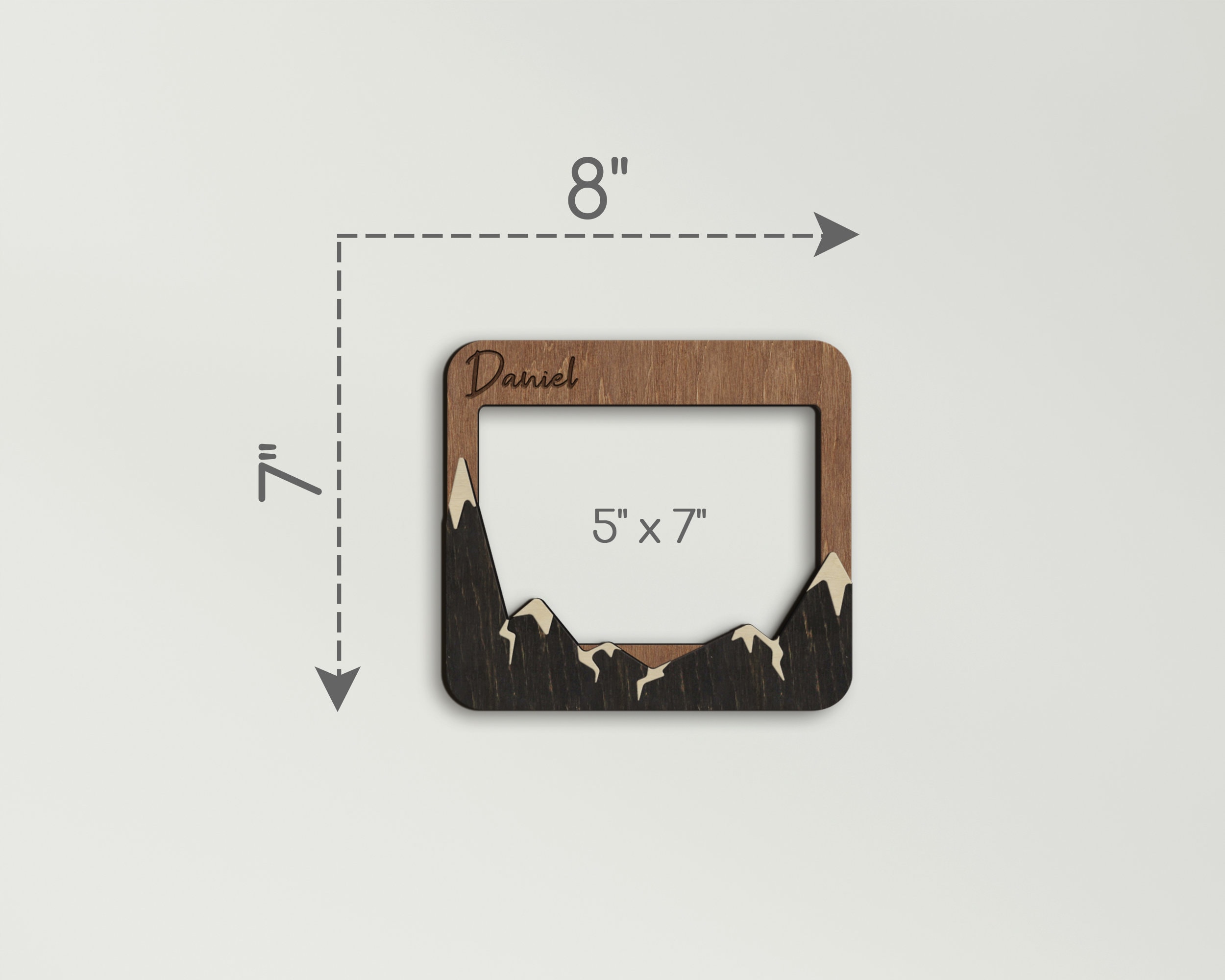 Personalized Mountain Photo Frame Custom Color Wall Decor - Etsy