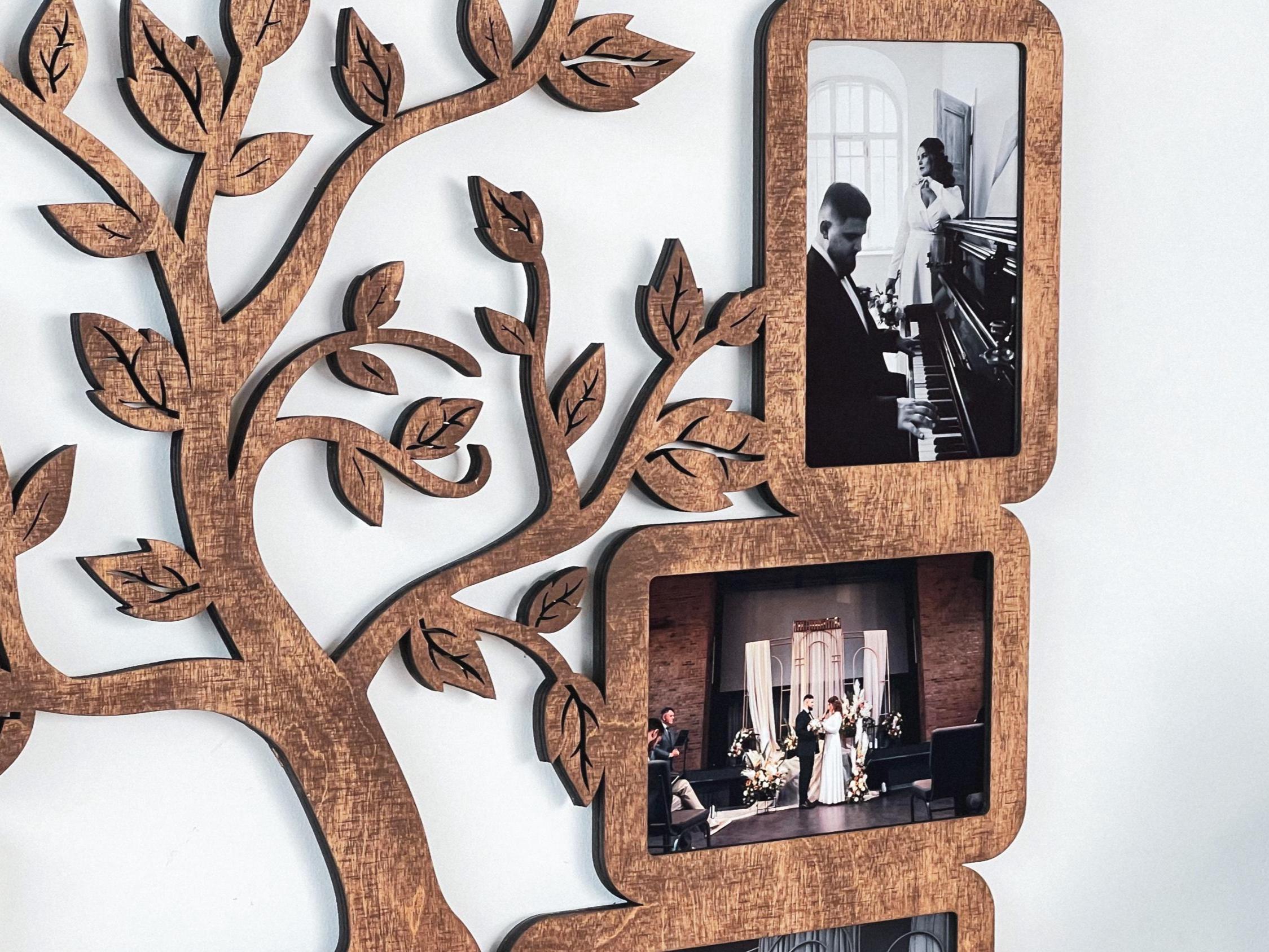 XXXL Family Tree Photo Collage – Wall Centerpiece, Personalized Multi ...