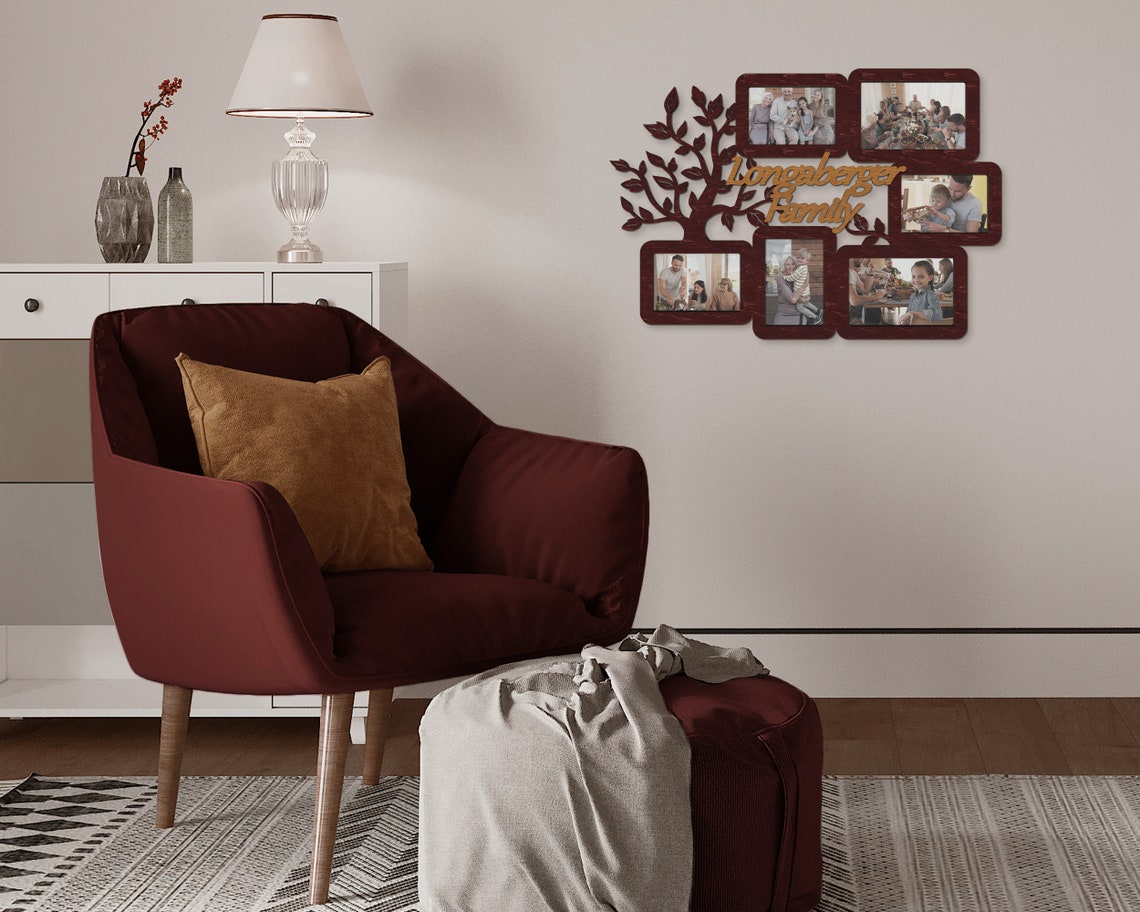 Custom Text Picture Frame Collage Engraved Photo Frame Family - Etsy