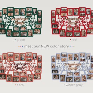 Large Family Tree Frame - Personalized Picture Collage, Custom Family ...