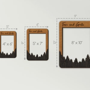 Custom Photo Frame With Tree Personalized Pine Forest Wall Decor for ...