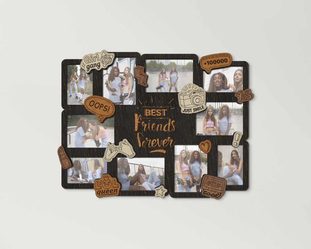 Friendship Picture Frame Collage Best Friends Forever Sign Custom Color ...
