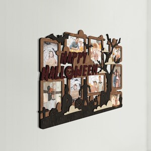 Halloween Photo Frame Collage Custom Color Holiday Wall Decor Happy ...