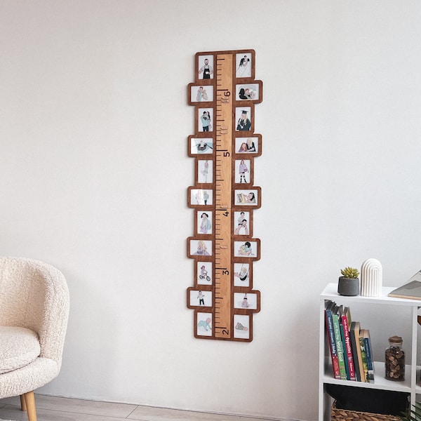 Growth Chart With Picture Frames - Etsy