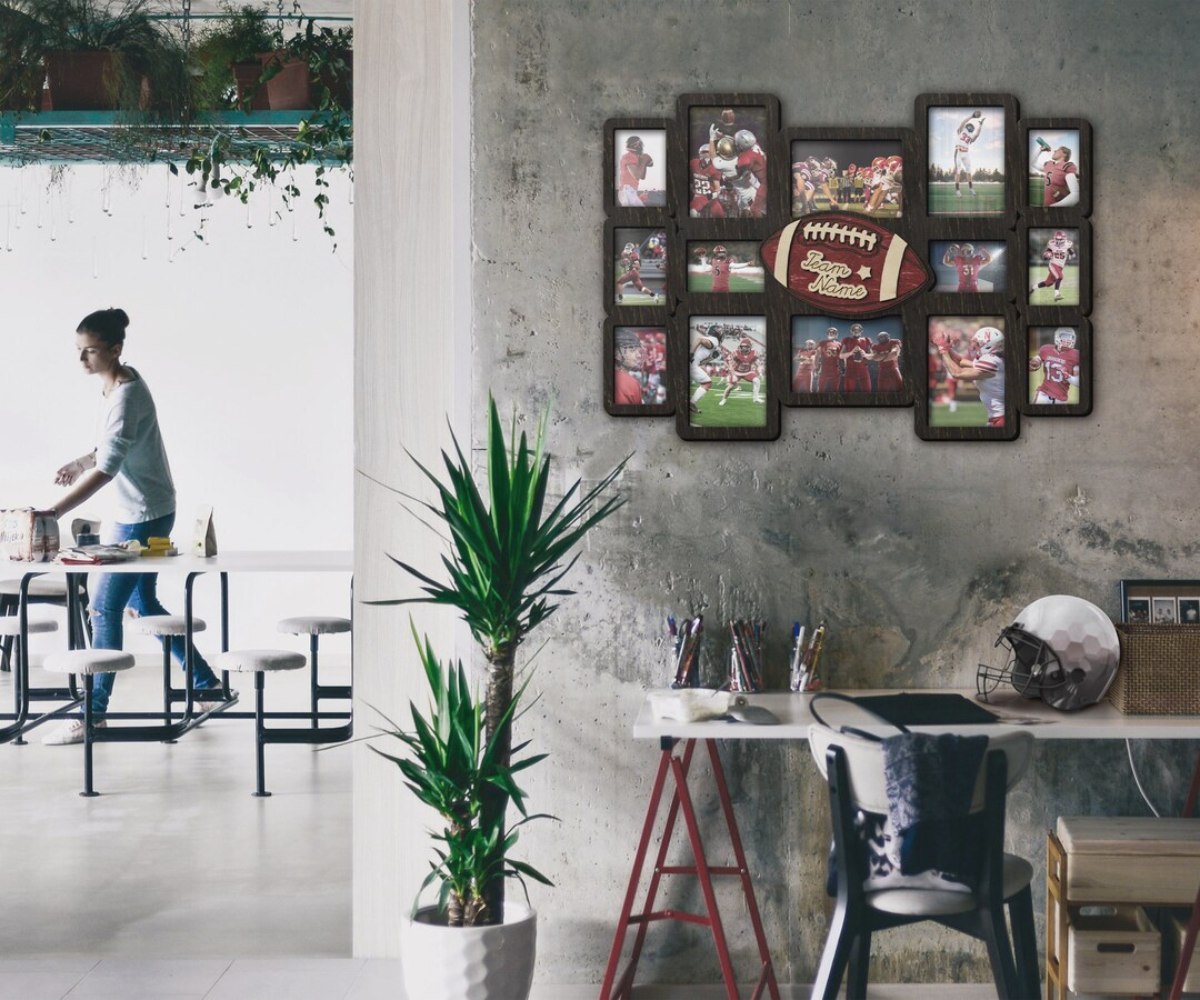 Personalized American Football Picture Frame Collage Boys Room Wall ...