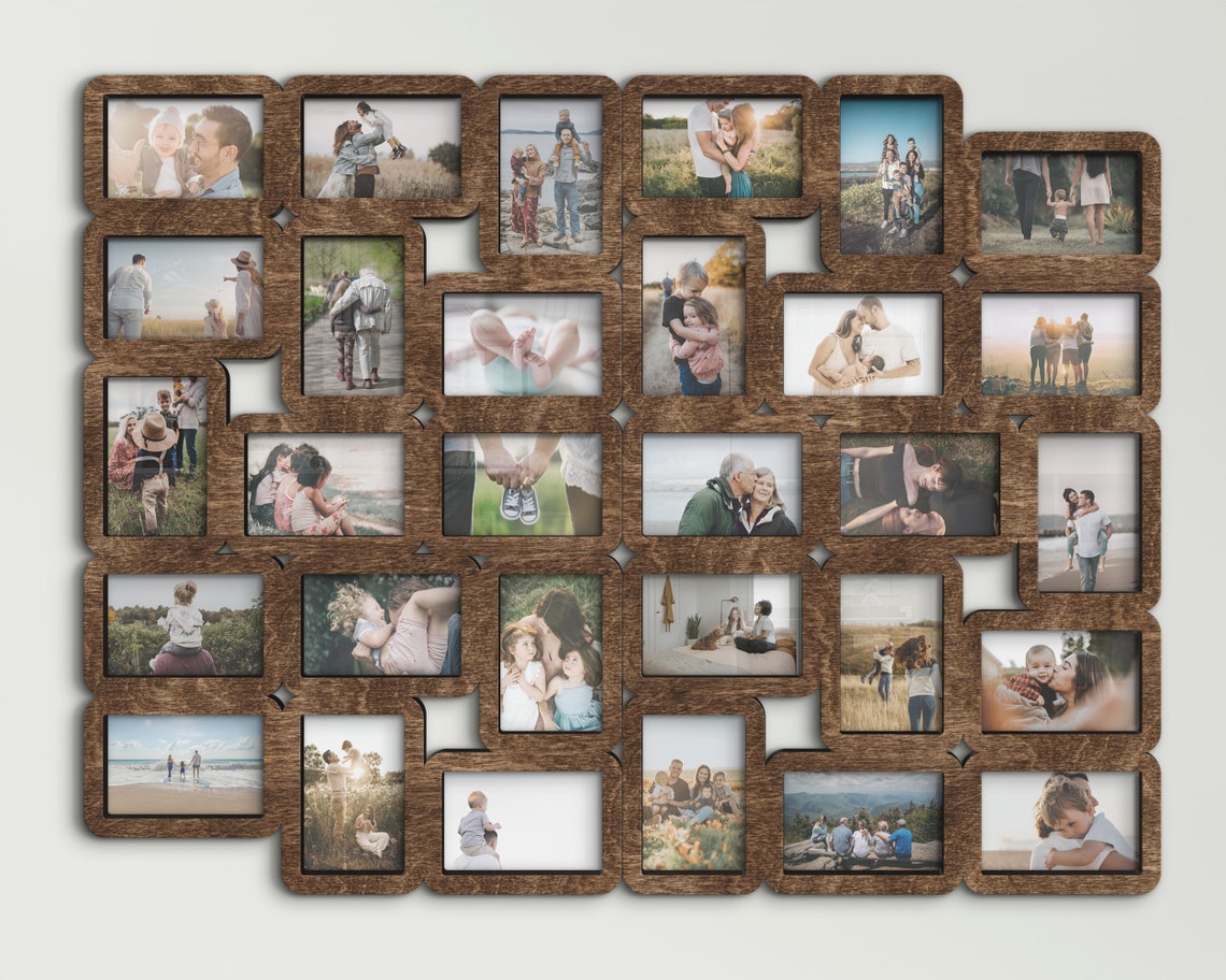 Custom Color Picture Frame Collage Wooden Photo Frame Large - Etsy