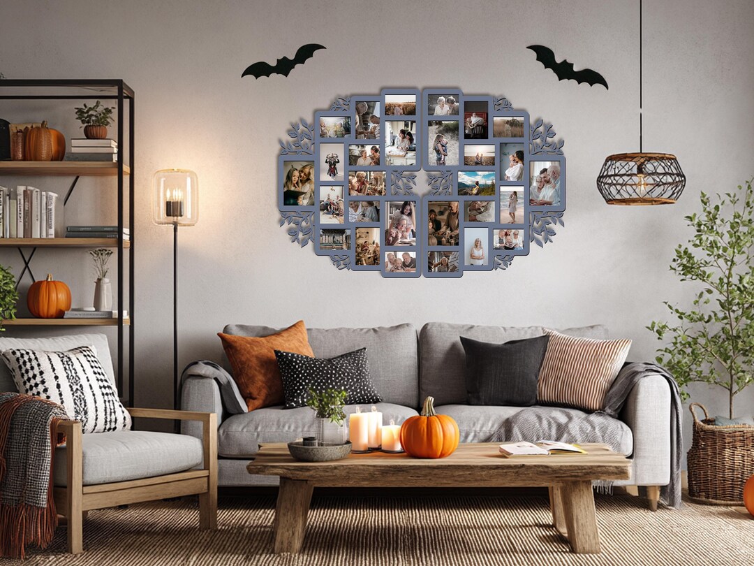 Split Family Photo Collage Frame: Wooden Family Tree Gallery Wall Decor ...
