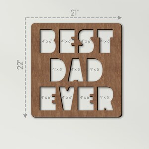 Custom Father's Day Gifts Best Dad Ever Sign Multi Photo Frame Collage ...