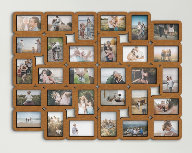 Custom Color Picture Frame Collage Wooden Photo Frame Large - Etsy