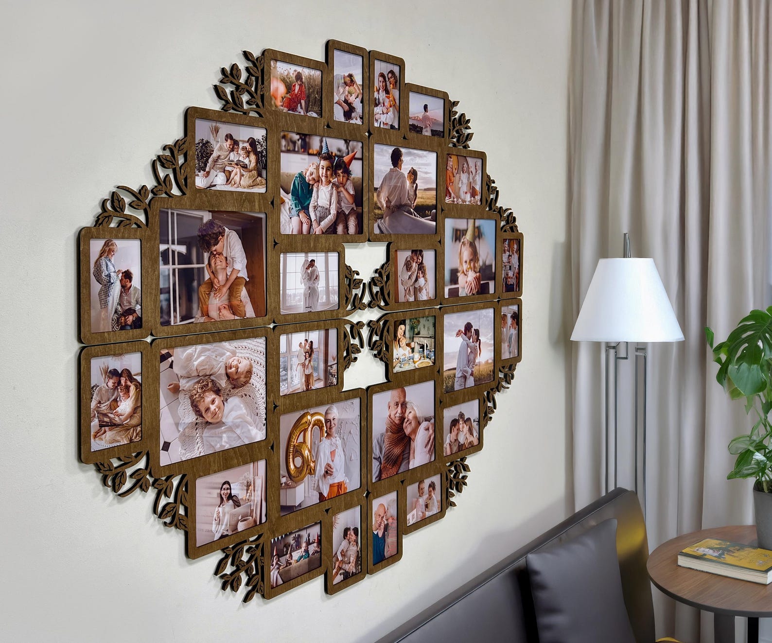 Custom Picture Frame Collage Photo Wall Decor Wedding Anniversary Gift ...