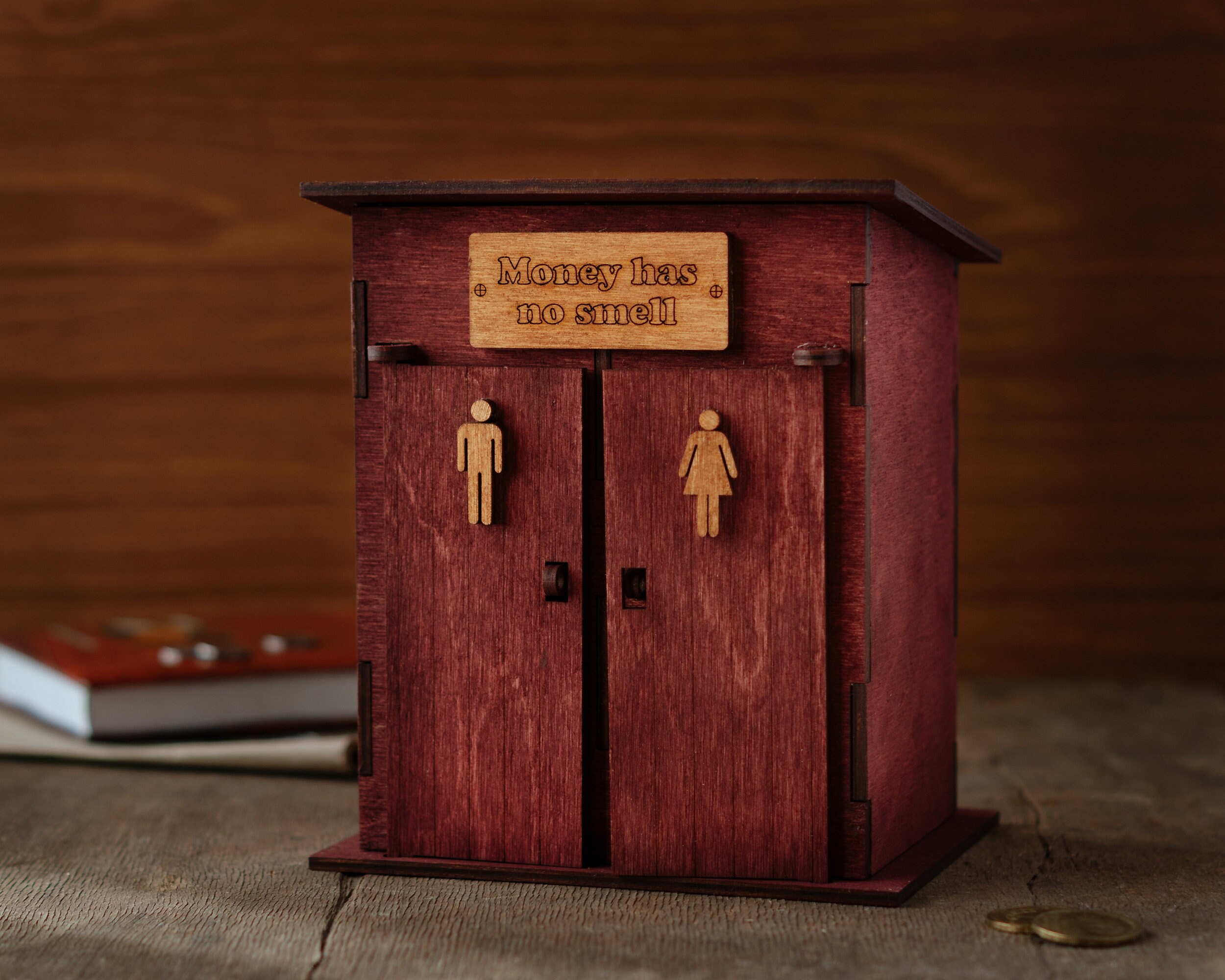 Personalized Toilet Piggy Bank Wooden Coin Bank Adult Piggy Bank Joke ...