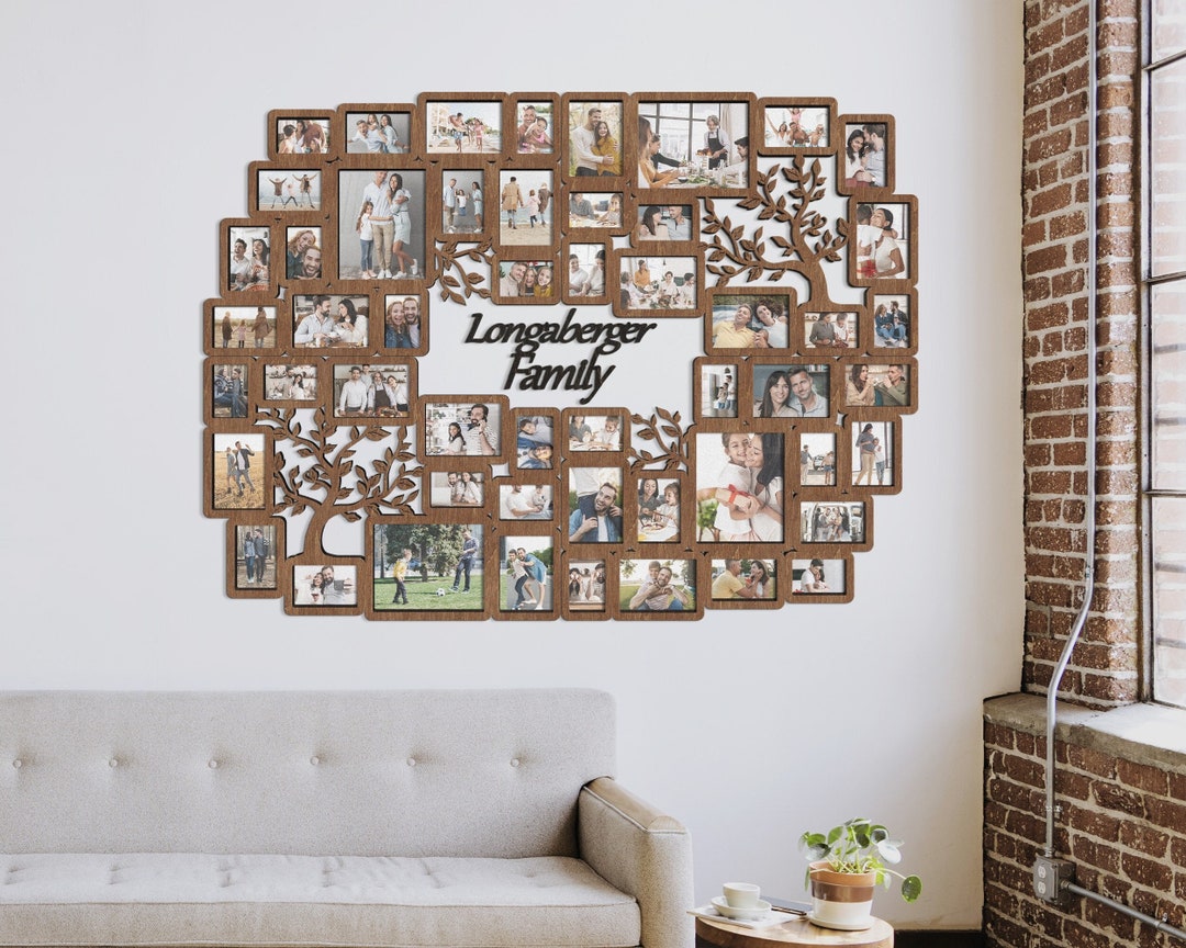 Personalized Photo Frame Collage Large Family Tree Wall Decor Family ...
