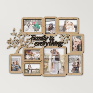 Wooden Picture Frame Collage Family Tree Decor for Thanksgiving ...