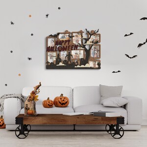 Halloween Photo Frame Collage Custom Color Holiday Wall Decor Happy ...