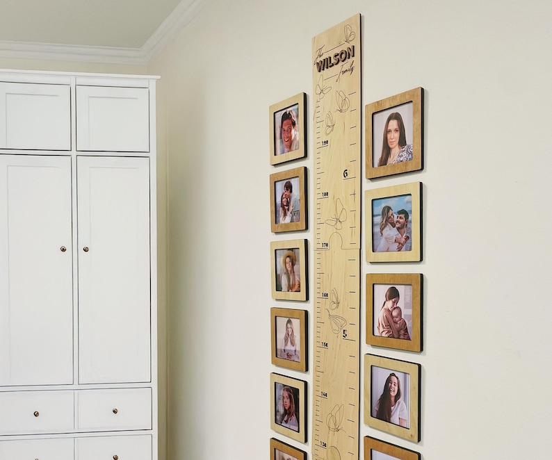 Personalized Kids Height Growth Chart Custom Wooden Growth Ruler ...