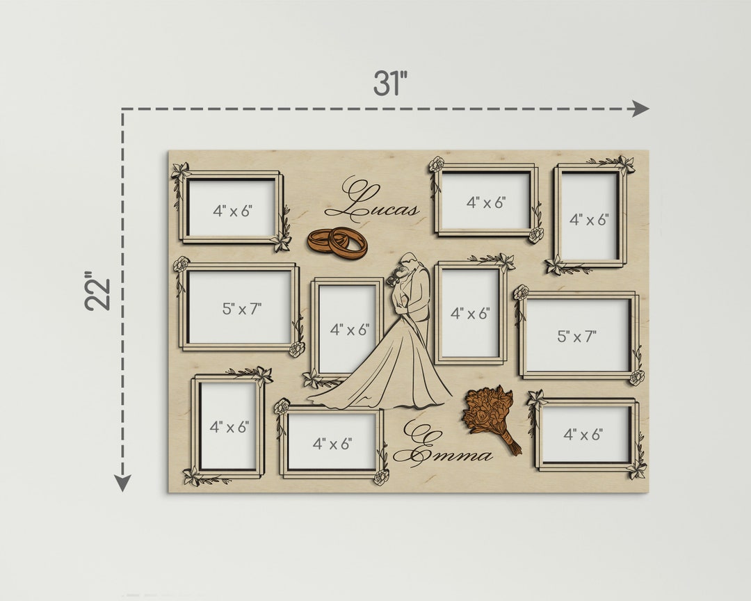Personalized Wedding Photo Frame Collage Wedding Favors Gift - Etsy