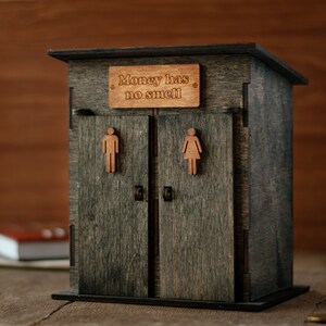 Personalized Toilet Piggy Bank Wooden Coin Bank Adult Piggy Bank Joke ...