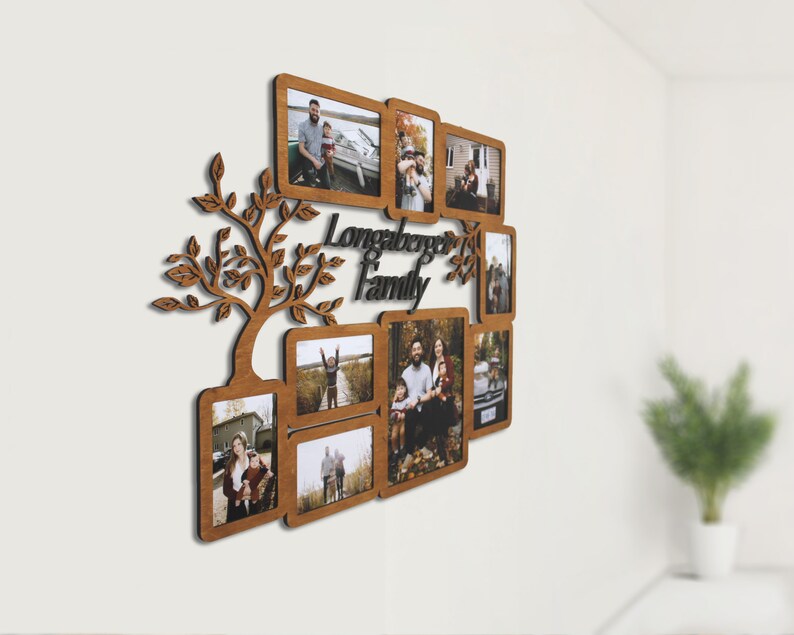 Custom Wood Photo Frame Pine Color Picture Frame Collage - Etsy