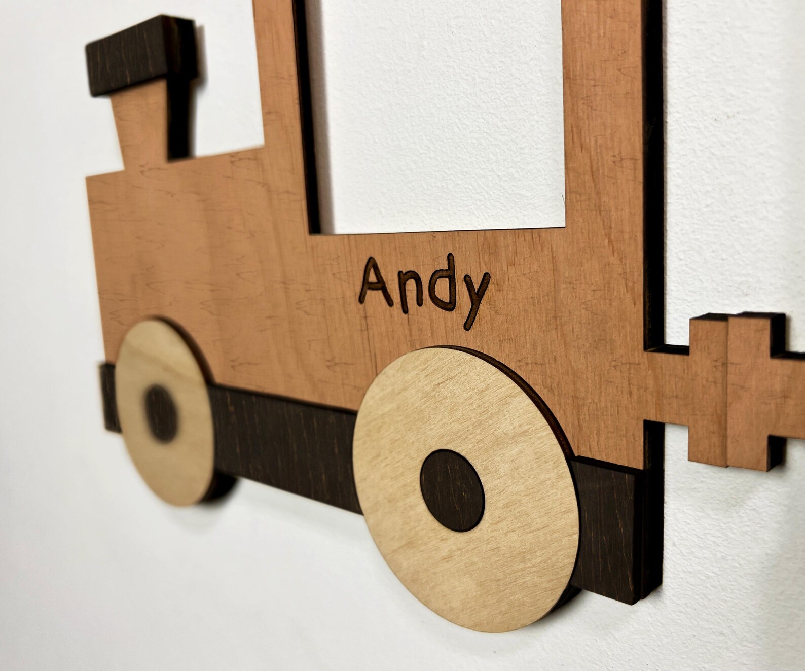 Personalized Wood Photo Frame Train Set Engraved Picture Frame Gift ...
