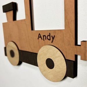 Personalized Wood Photo Frame Train Set Engraved Picture Frame Gift ...